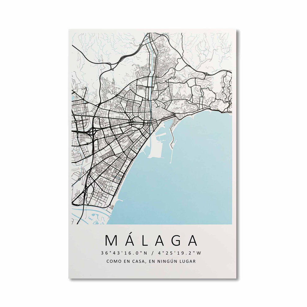 Lámina Mapa Málaga – Temporánea Málaga